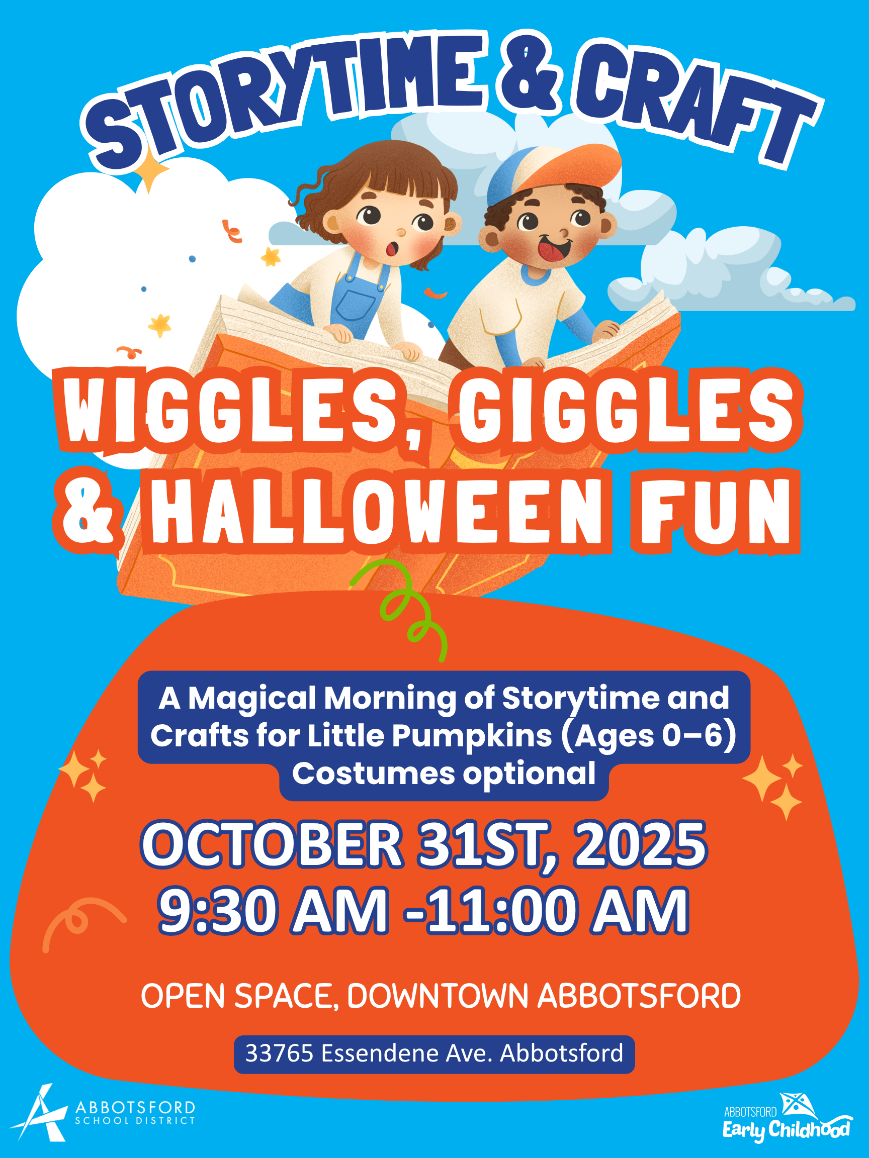 Downtown Abbotsford | Storytime & Craft: Wiggles, Giggles & Halloween Fun